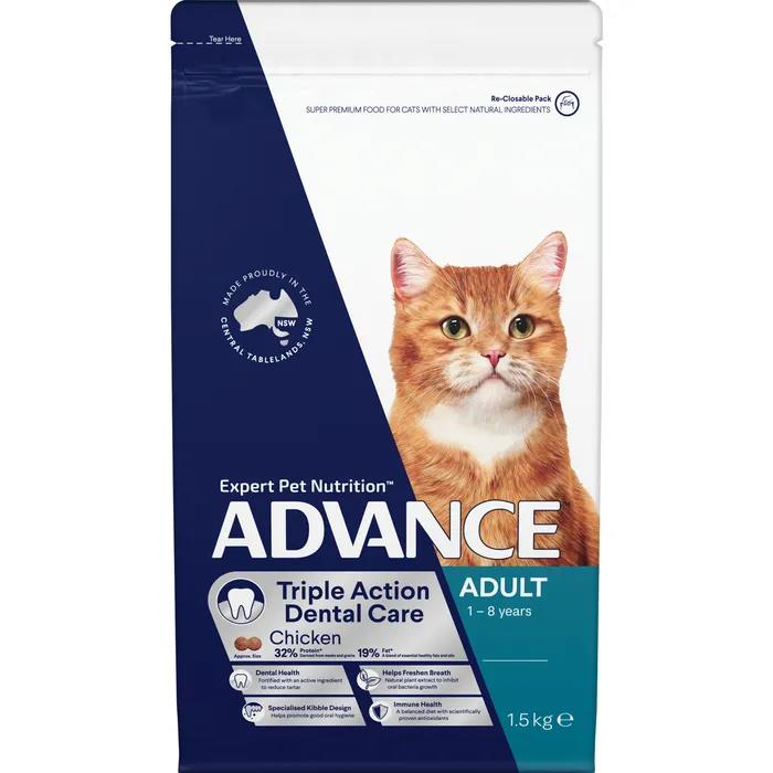 Buy ADVANCE Cat Triple Action Dental Care 1.5 KG | Condell Park Produce