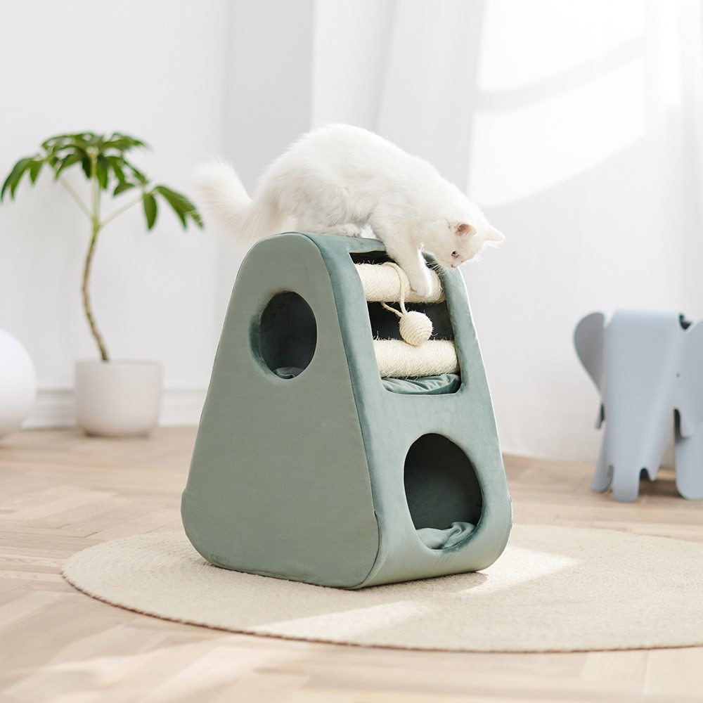 Buy PETSBELL Dune Solid Wood Cat Tree | Condell Park Produce